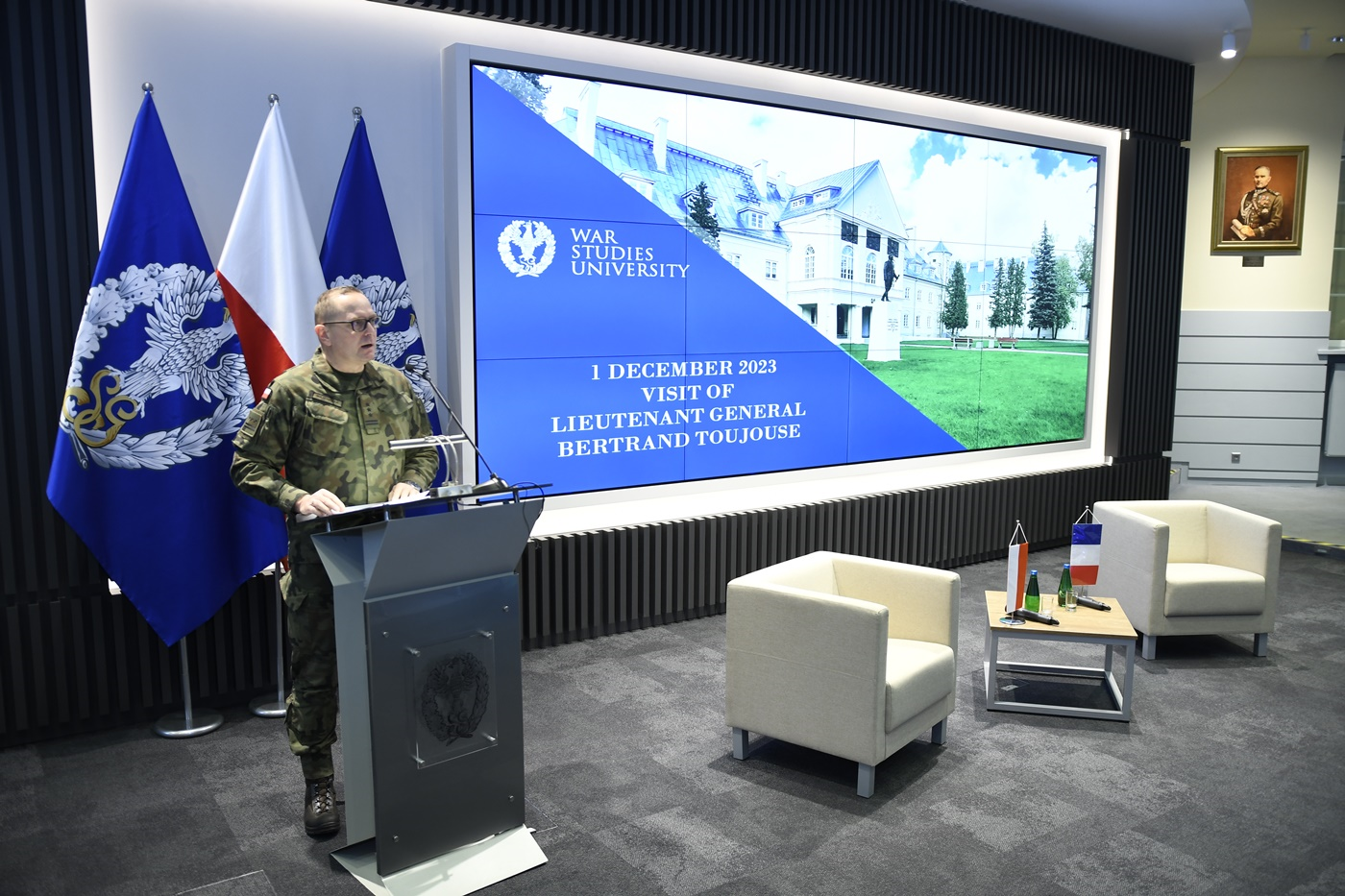 Generał broni Bertrand Toujouse z wizytą w Akademii - ASzWoj